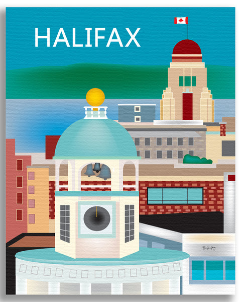 Halifax, Canada poster retro Canada print – Loose Petals