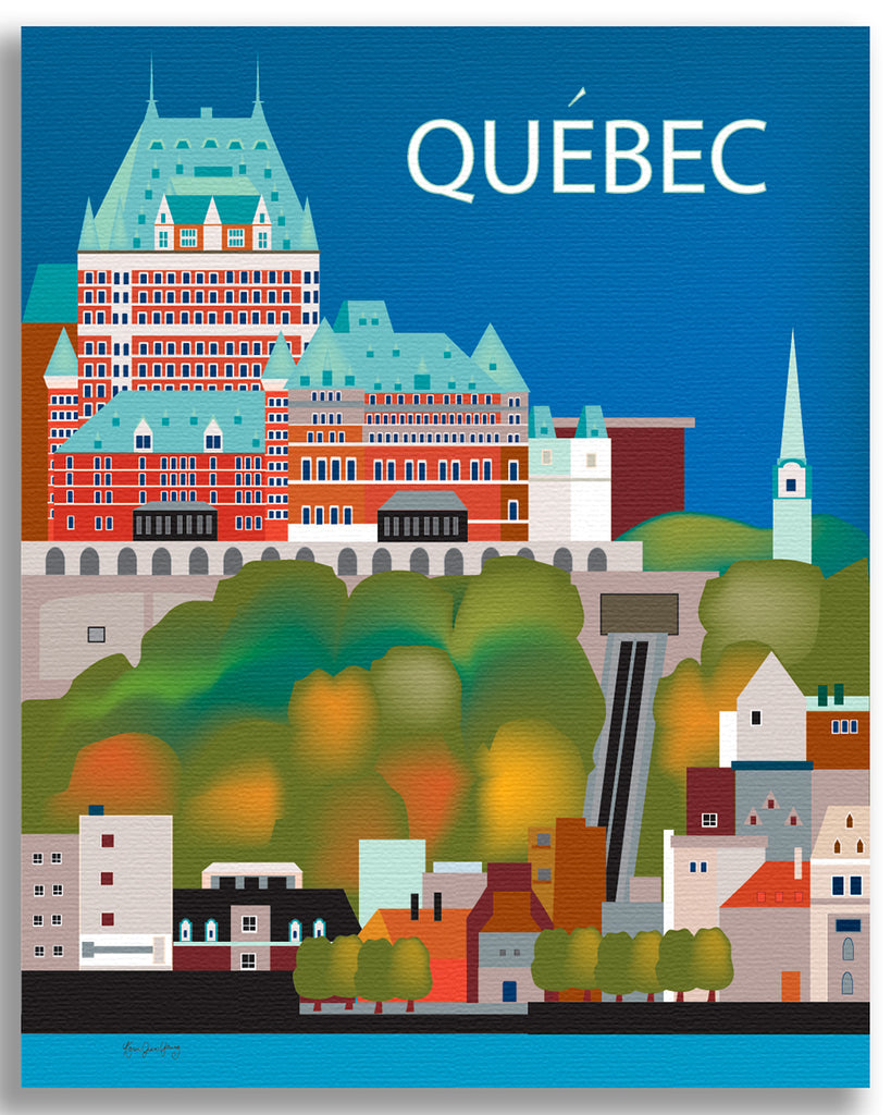 Quebec travel wall art, Canadian posters, art prints – Loose Petals