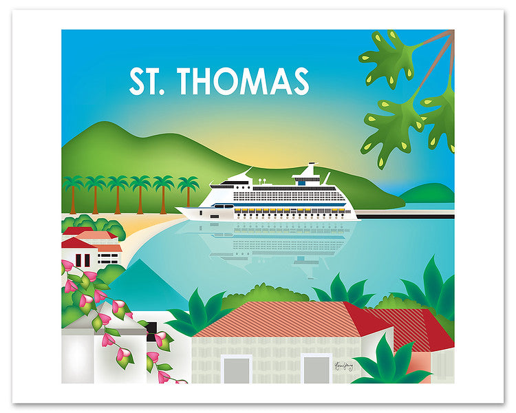 St. Thomas wall art, print, poster, canvas – Loose Petals